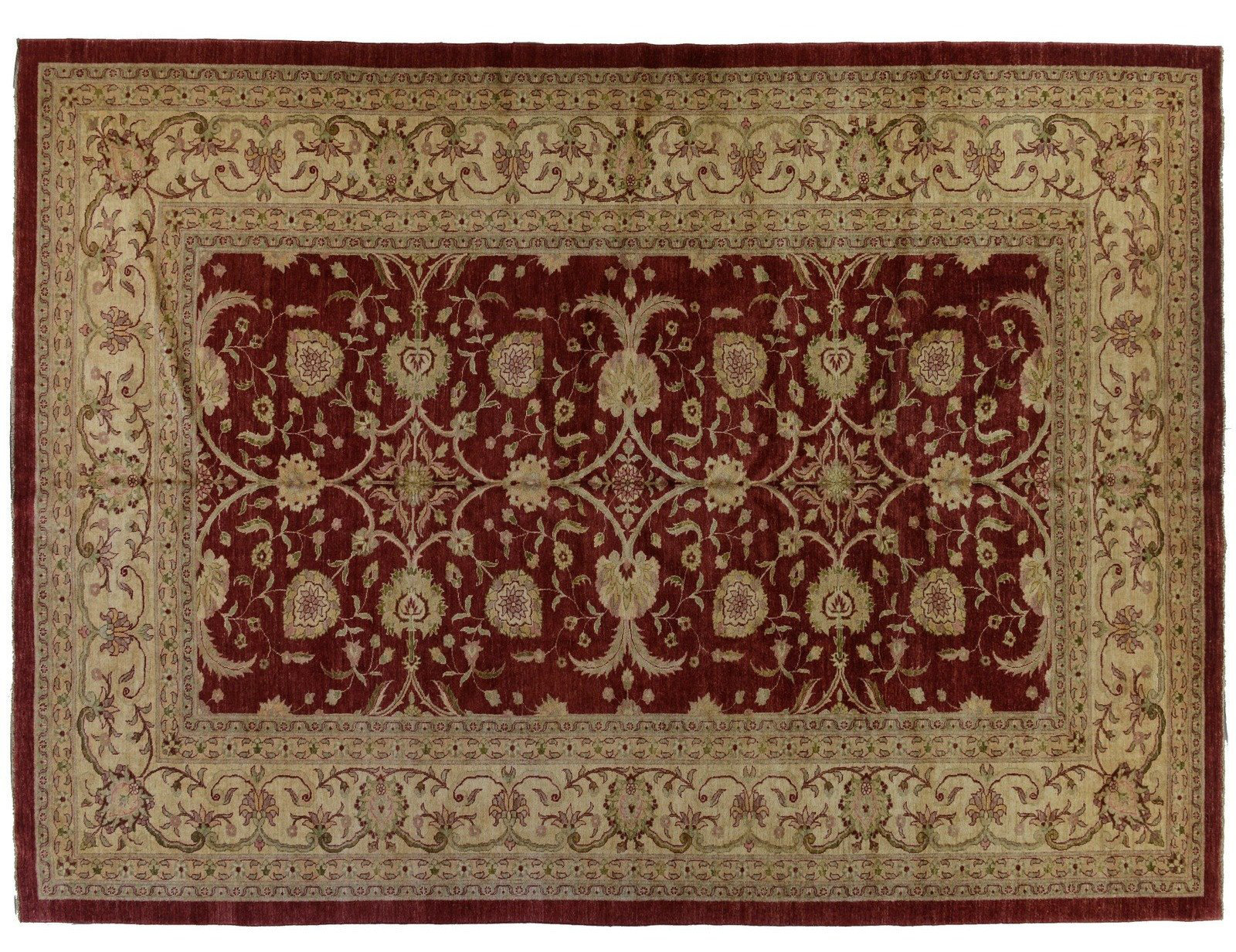 Aga John Oriental Rugs One-of-a-Kind Hand-Knotted Red/Gold 10' x 14' Wool Area Rug | Wayfair