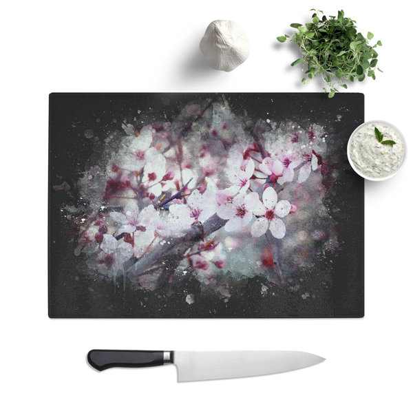 East Urban Home Cherry Blossom Flowers Vol.8 Paint Splash Chopping ...