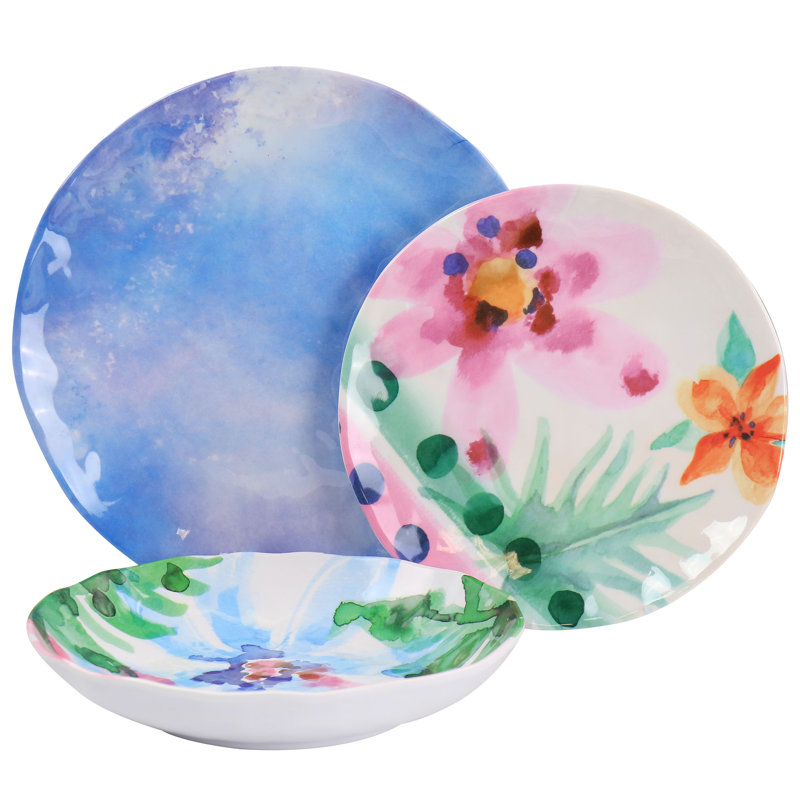 Red Barrel Studio® 12 Piece Melamine Dinnerware Set, Service for 4 ...