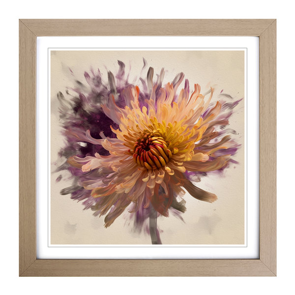 Marlow Home Co. Chrysanthemum Gestural Art No.2 - Single Picture Frame ...