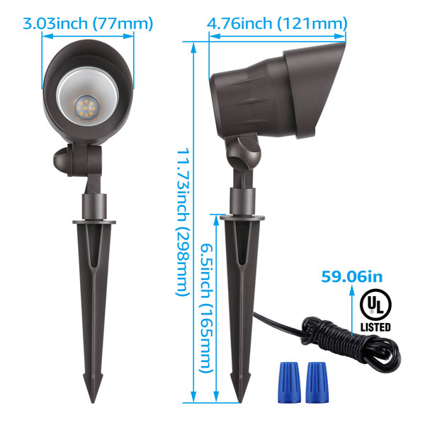 LEDVANS LED Low Voltage Spotlight, Outdoor Pathway Landscape Lights ...