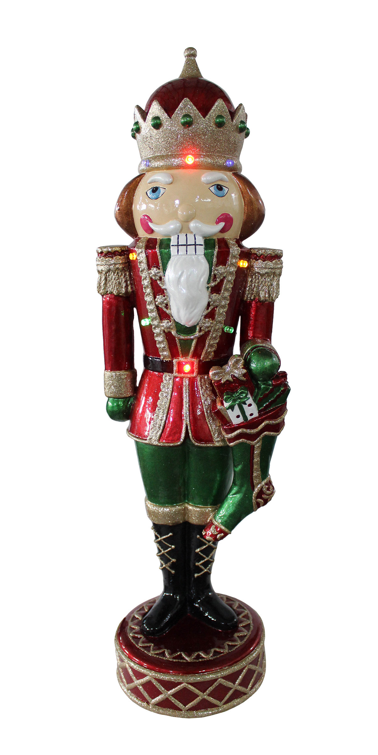 Fraser Hill Farm Indoor/Outdoor Musical Christmas Nutcracker with LED ...