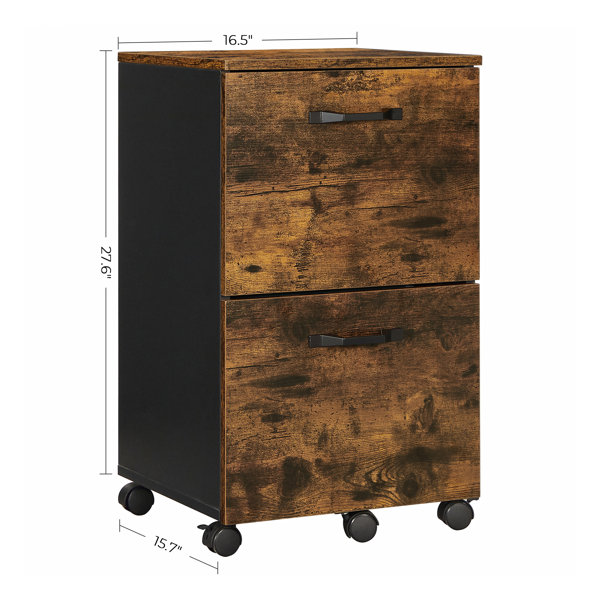 Millwood Pines Cambrie 2-Drawer Mobile Vertical Filing Cabinet ...