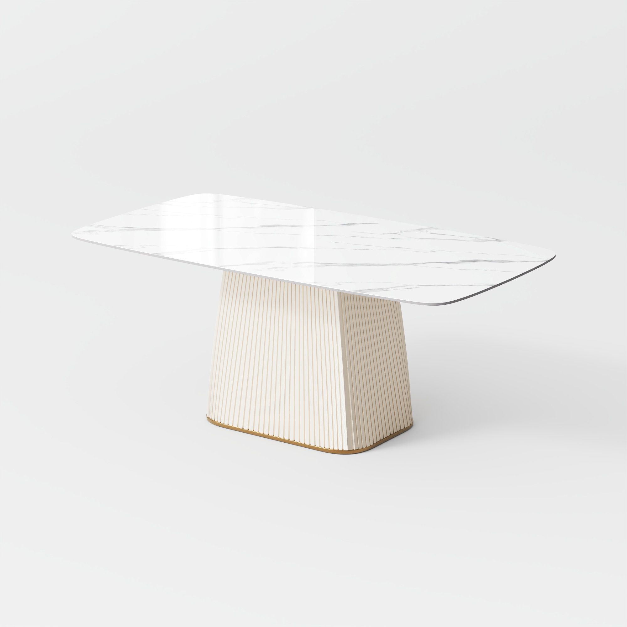 Ivy Bronx Aysa Minimalist Modern Rectangular Glossy Sintered Stone ...