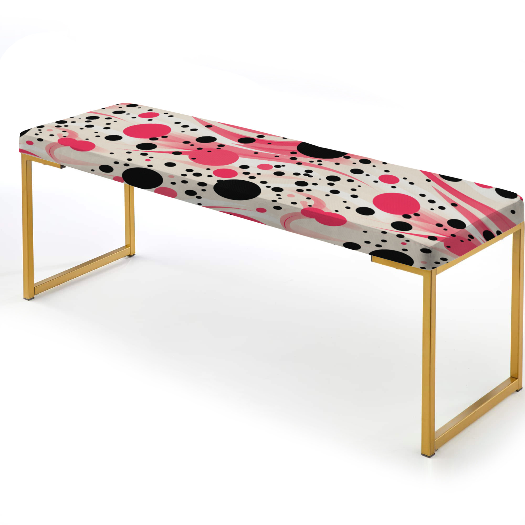 Design Art Poupart Dynamic Doodle Dots III - Polka Dots Upholstered ...