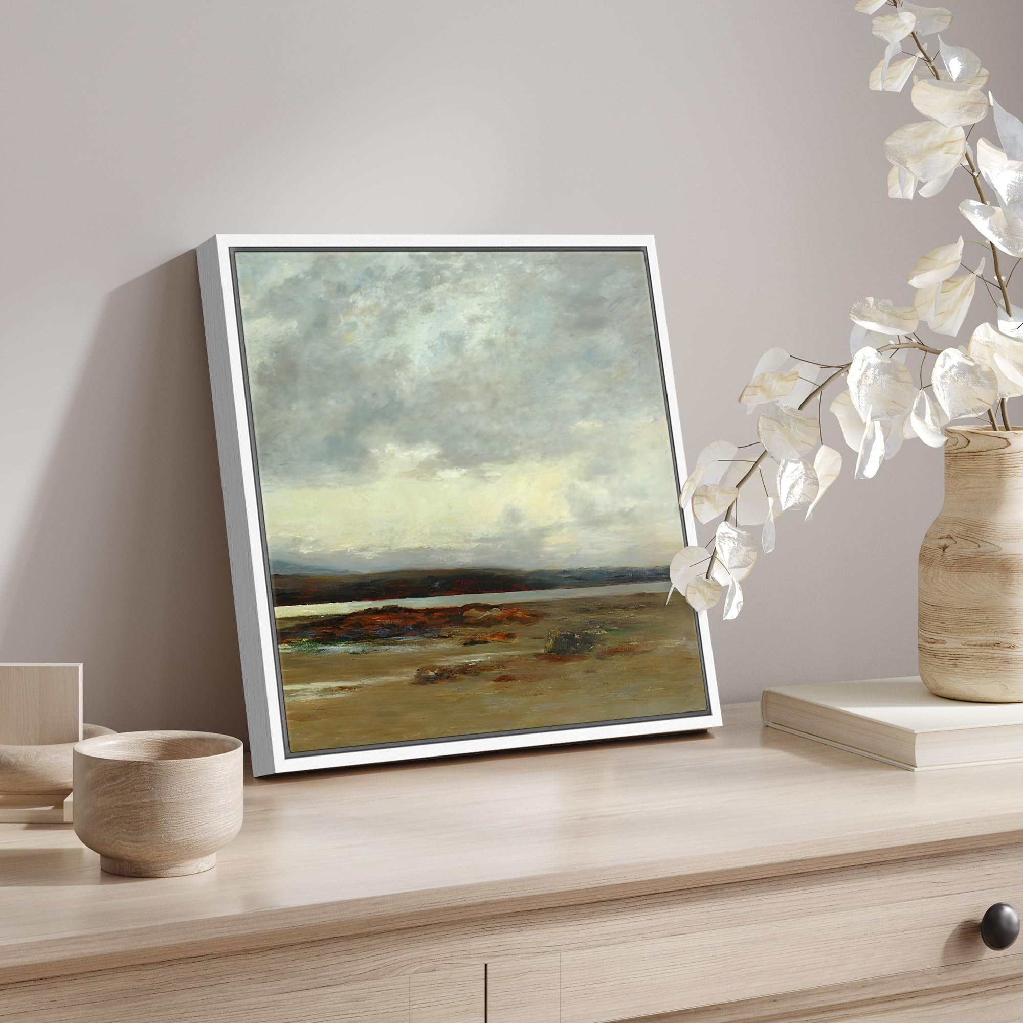 wall26 Dramatic Moorland Vista Landscape Painting Rustic Highland Scene ...