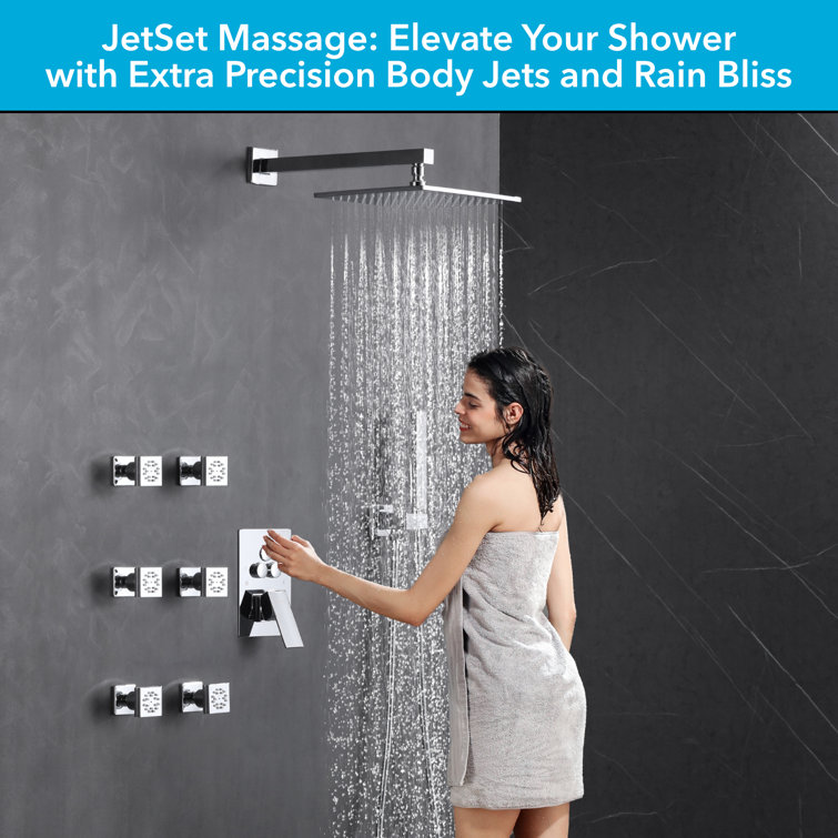 VANFOXLE Pressure-Balanced (Temperature and Volume) Complete Shower ...