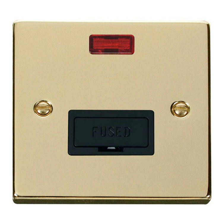 Marlow Home Co. Anyeli Polished Brass 13A Fused Connection Unit with ...