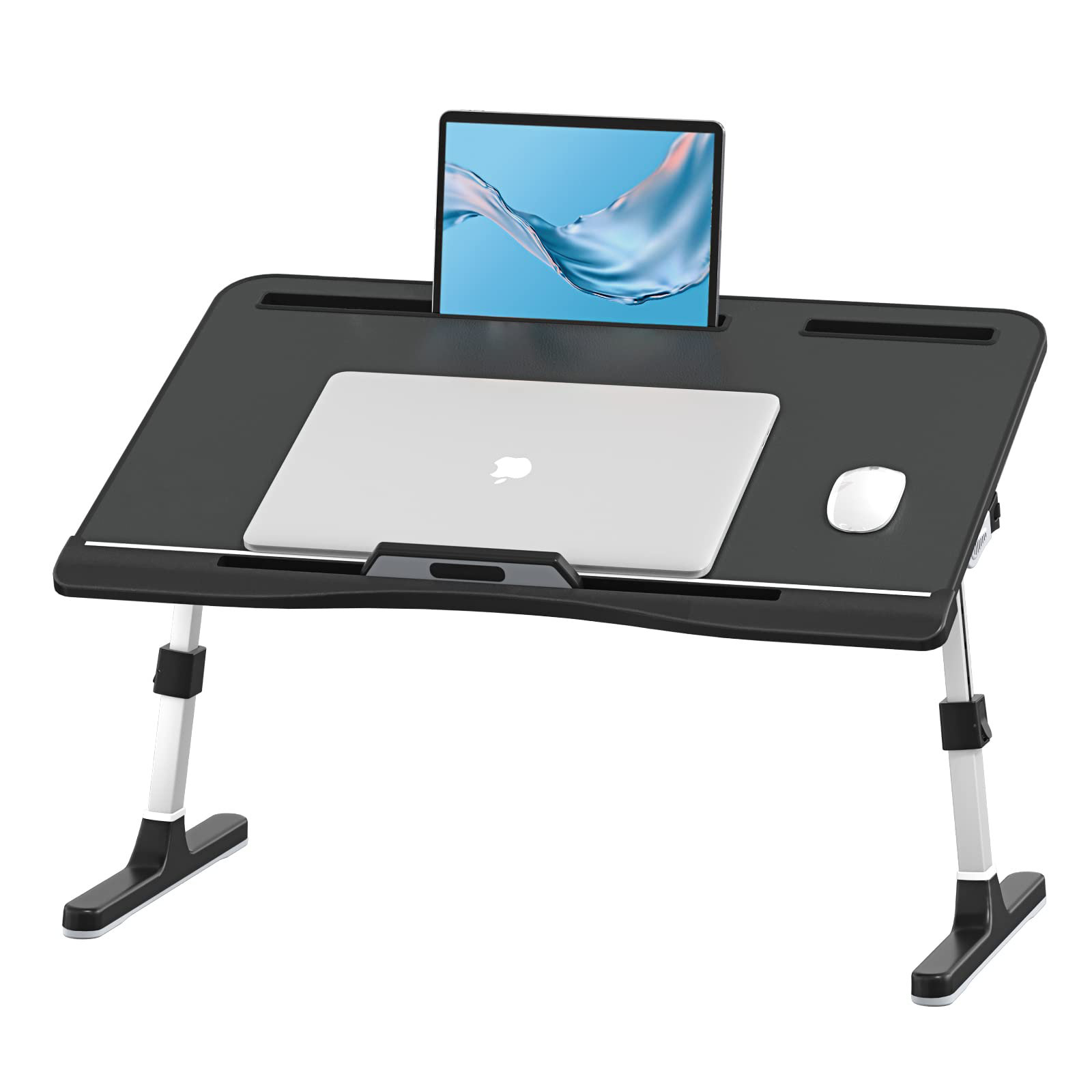 Inbox Zero Foldable Laptop Bed Tray Desk, Adjustable Laptop Bed Table ...