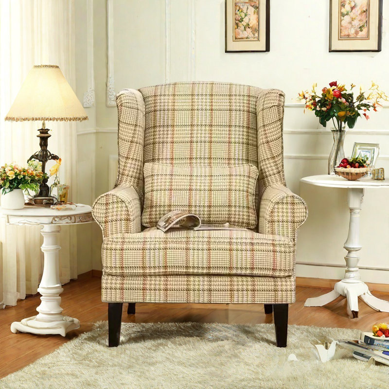 Axis Living Rustic Fabric High Back Single Chair | Wayfair