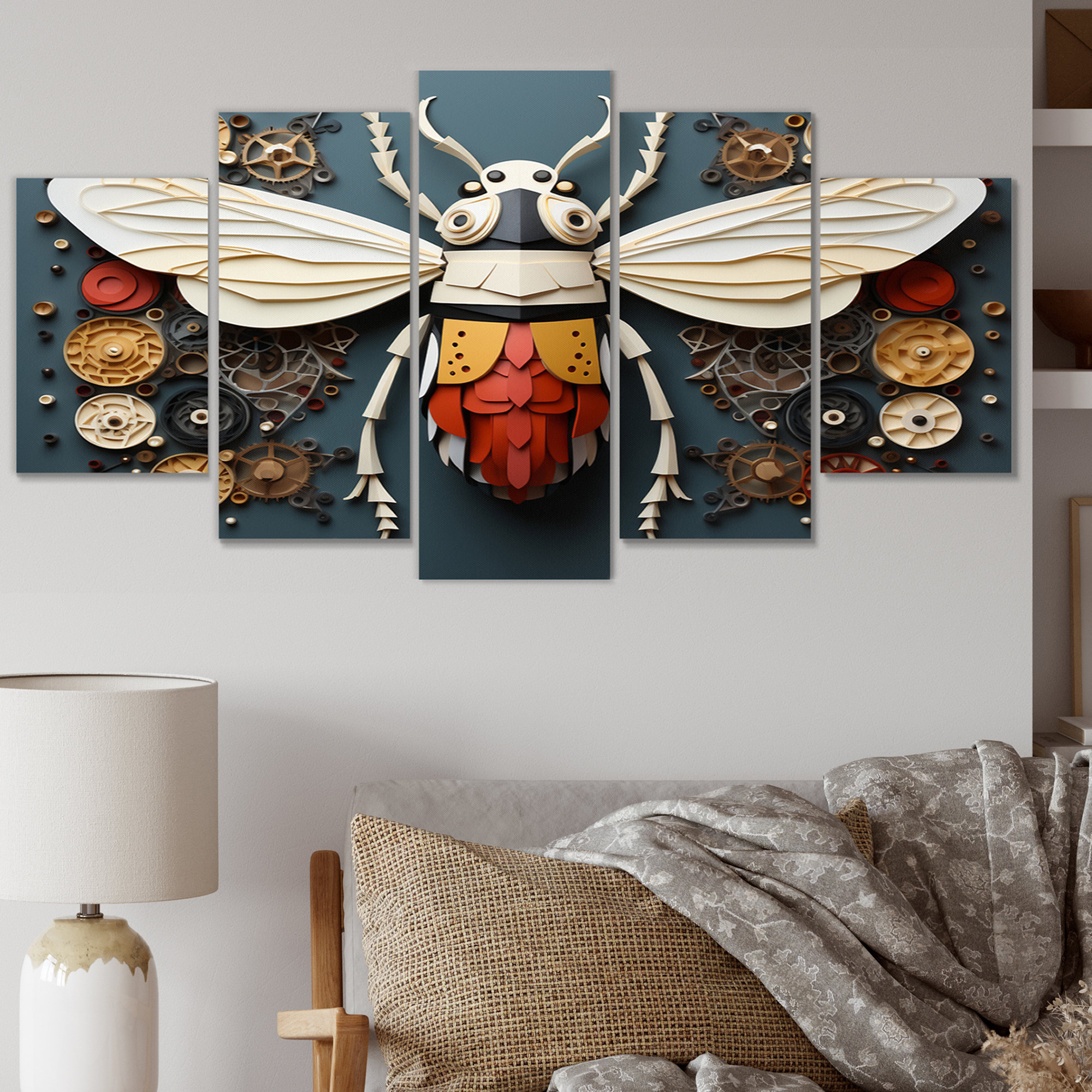 Design Art Insects Bugs Tiny Wonders I - Animals Canvas Print - 5 ...