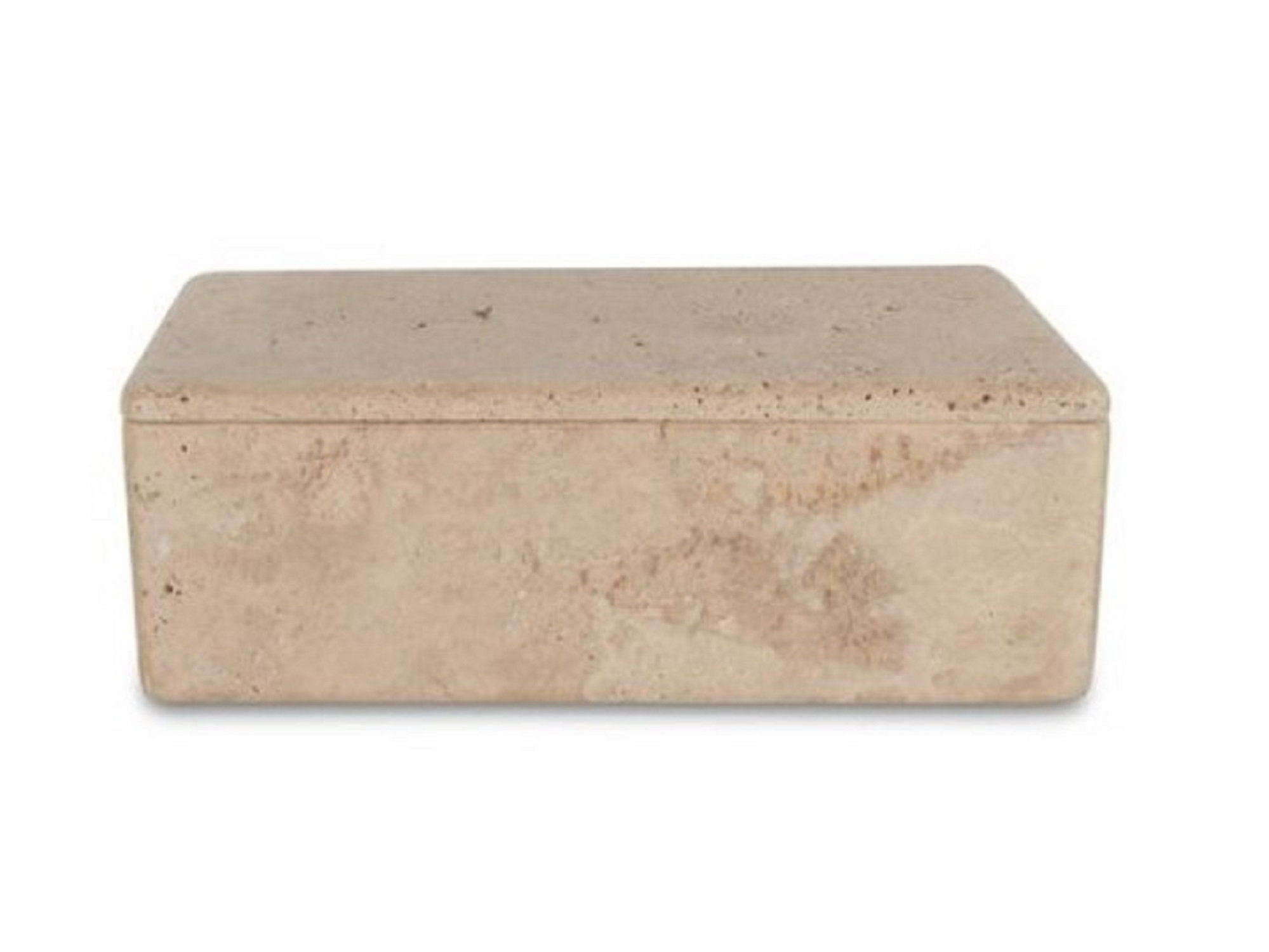 AllModern Travertine Rectangle Box Small Cream | Wayfair