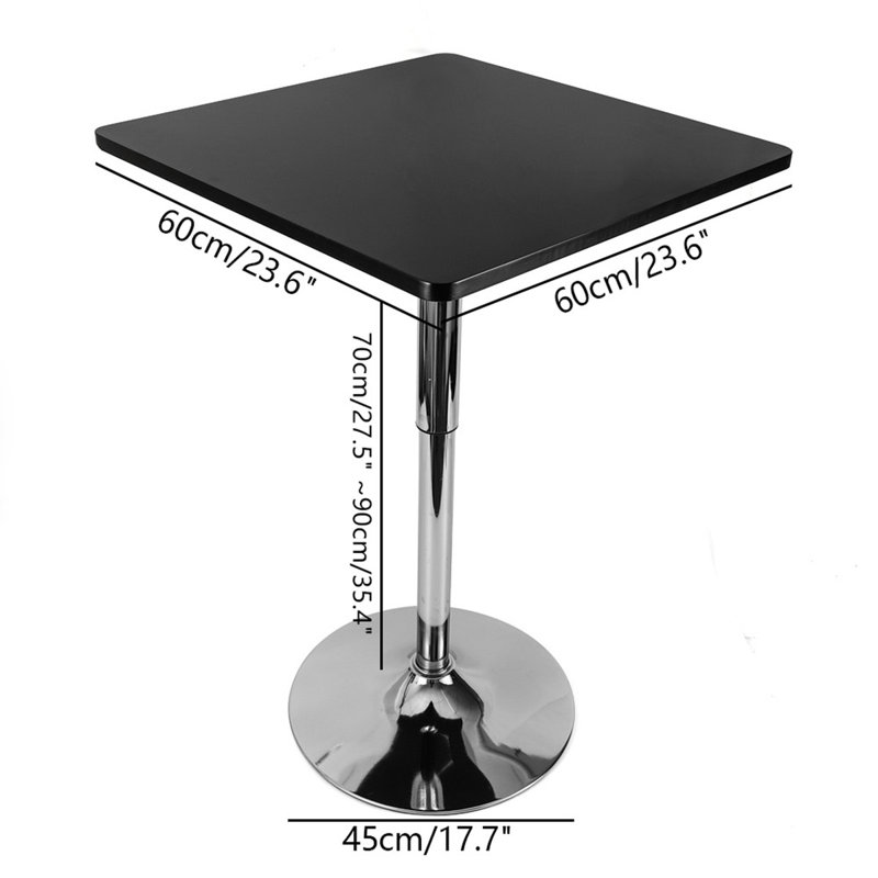 YYBSH 4 Person 360 Degree Rotation Bar Dining Table Adjustable Height ...