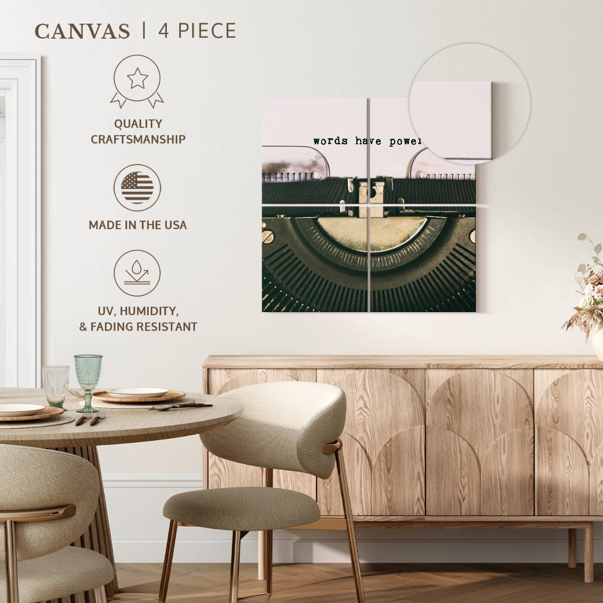 Ebern Designs Tergel Words Have Power Typewriter | Wayfair