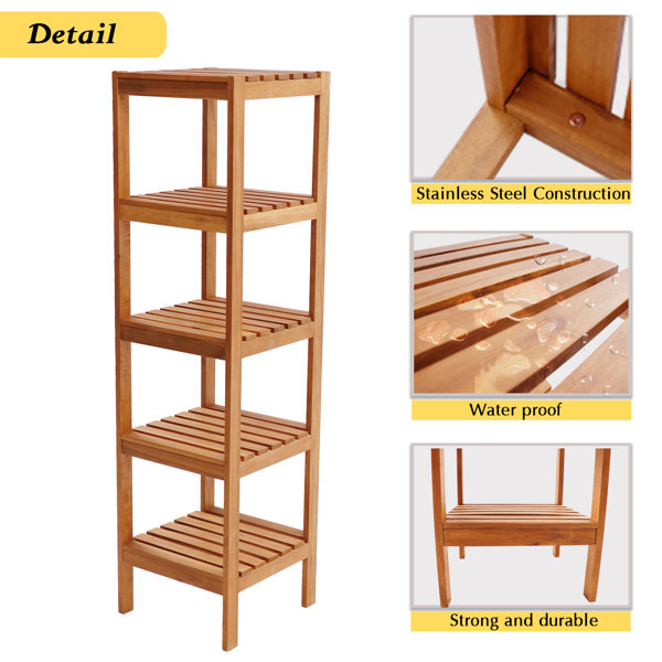 Lark Manor™ 5-Tier Acacia Wood Conner Rack & Reviews | Wayfair