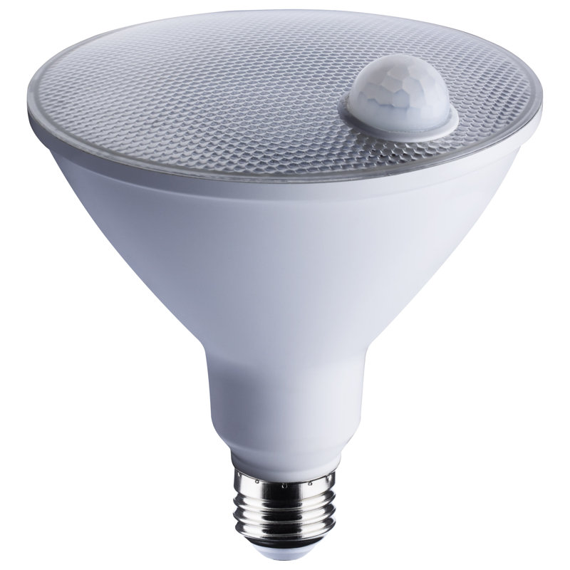 Satco 14 Watt (100 Watt Equivalent) PAR38 LED Motion Sensor Light Bulb ...