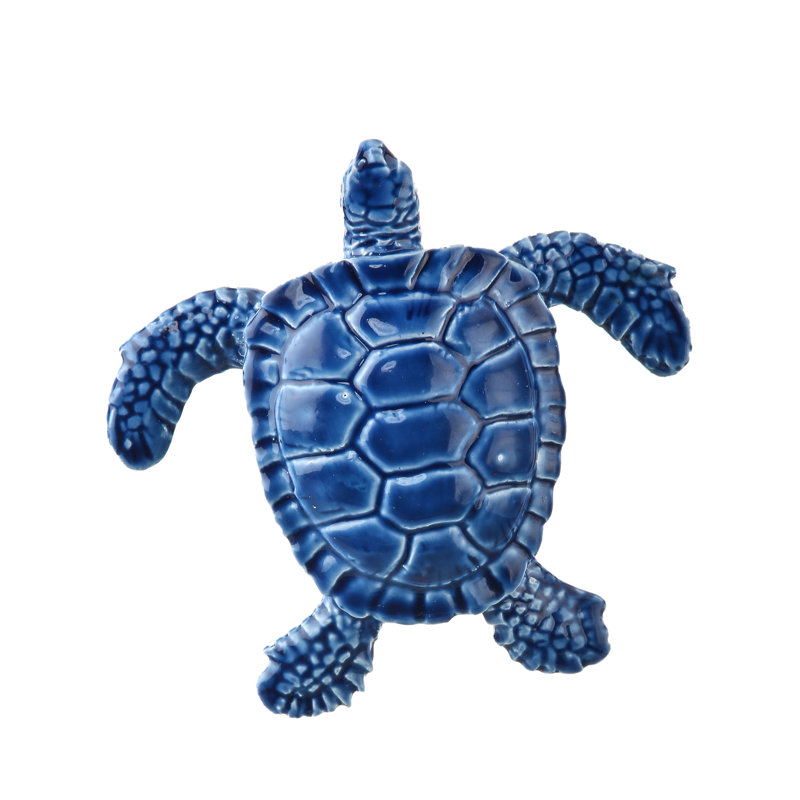 Bay Isle Home™ Resin 'Ceramic' Baby Sea Turtle Figurine | Wayfair