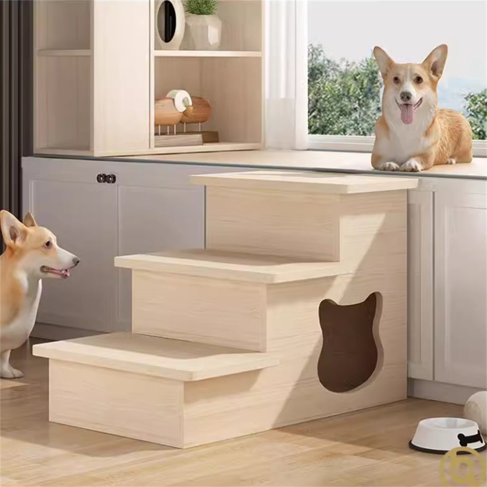 Tucker Murphy Pet™ Pet Dog Stairs with Window | Wayfair