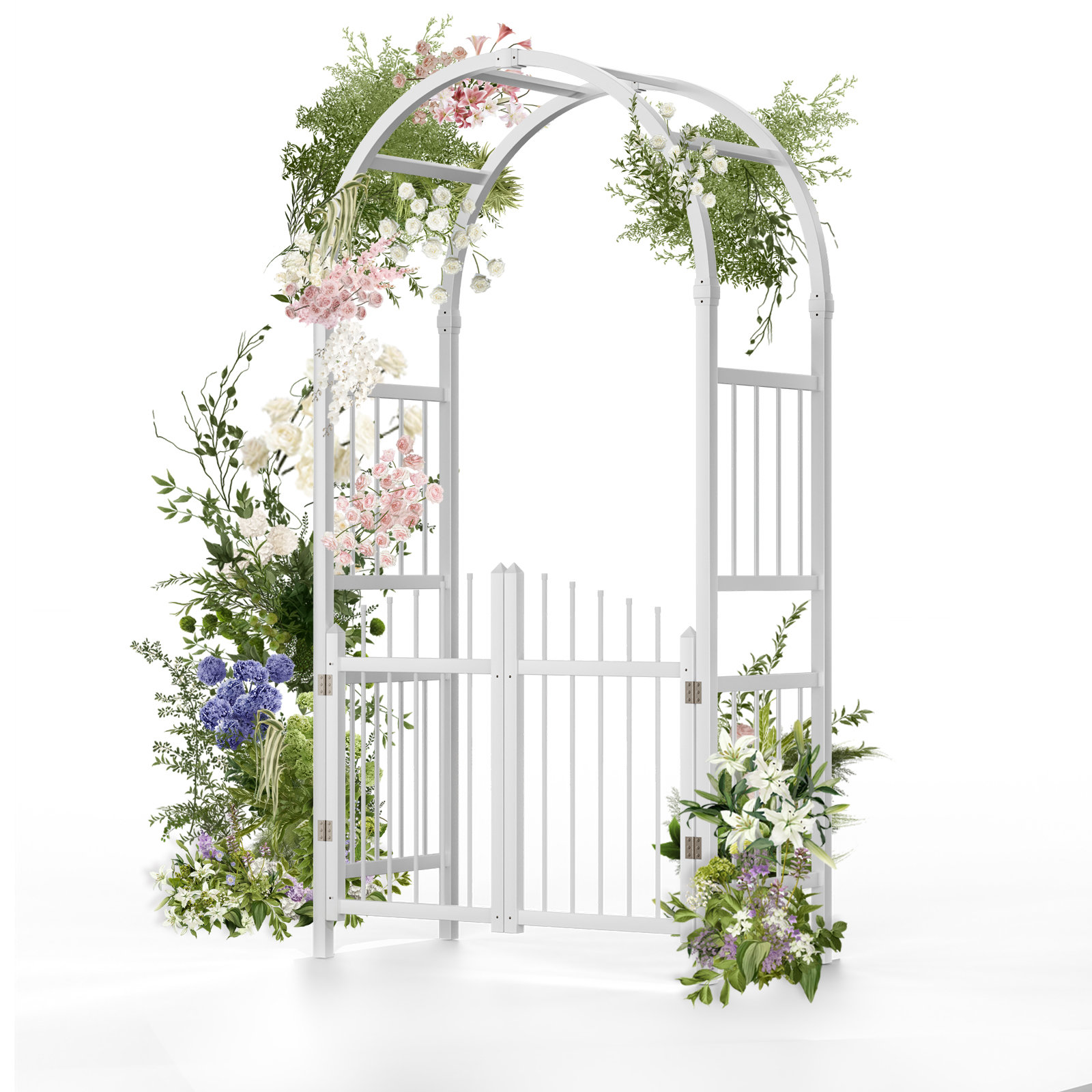 Winado 86 In. Pvc Garden Arbor With Gate & Reviews | Wayfair