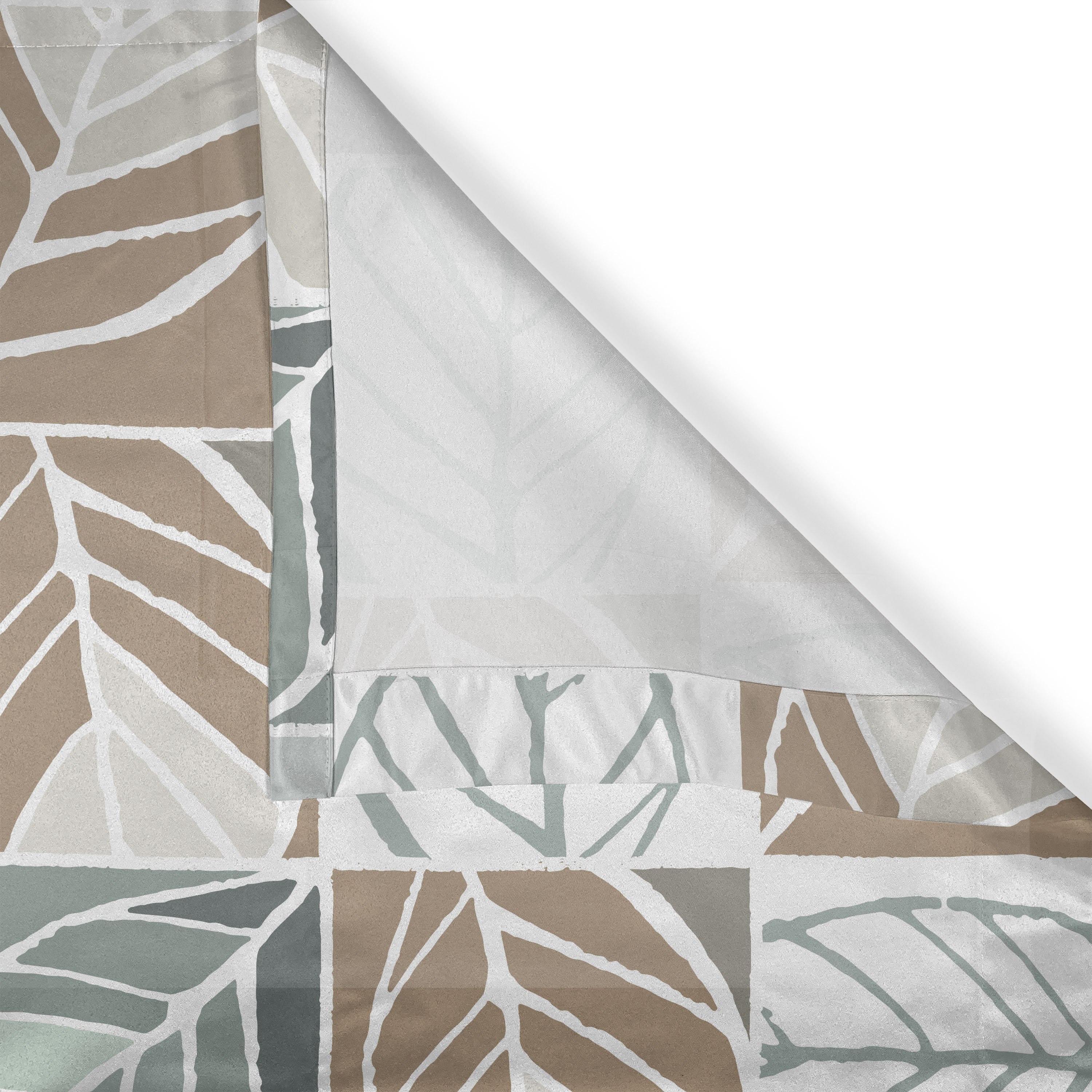 Latitude Run® Leafy Design Grommet Curtain Pop Art Look Leaves Caramel ...