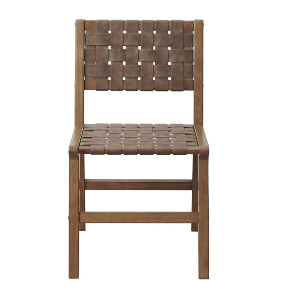 Red Barrel Studio® Oslo Faux Leather Woven Dining Chairs - Wayfair Canada