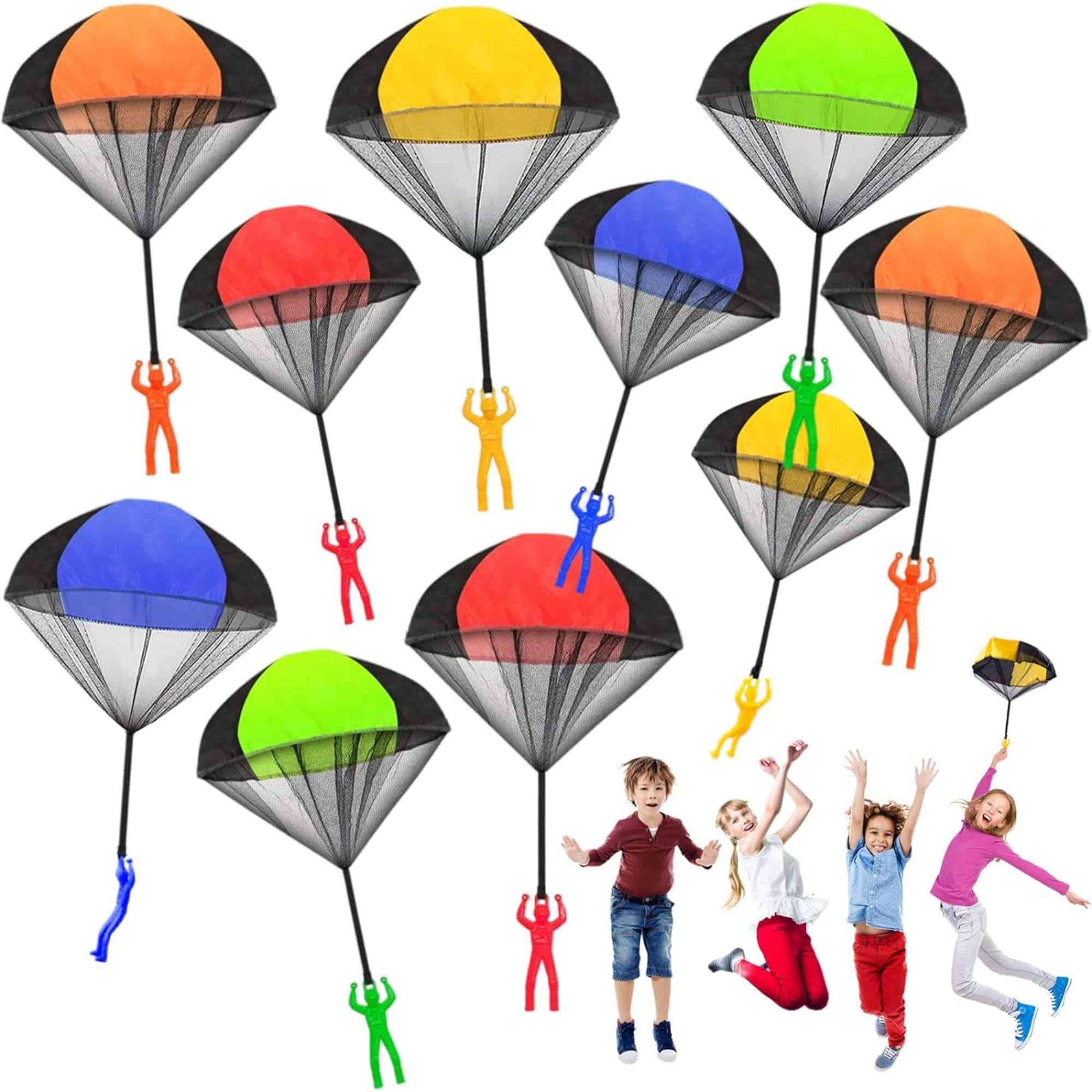 The Holiday Aisle® 10 Pack Parachute Toy,Tangle Free Throwing Toy ...