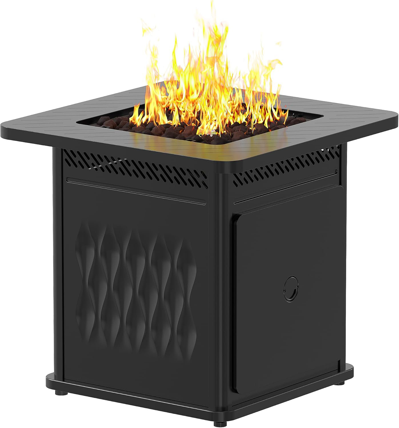 Red Barrel Studio® 28'' Propane Fire Pit Table, 50,000 BTU Steel Gas FirePit for Outdoor ...