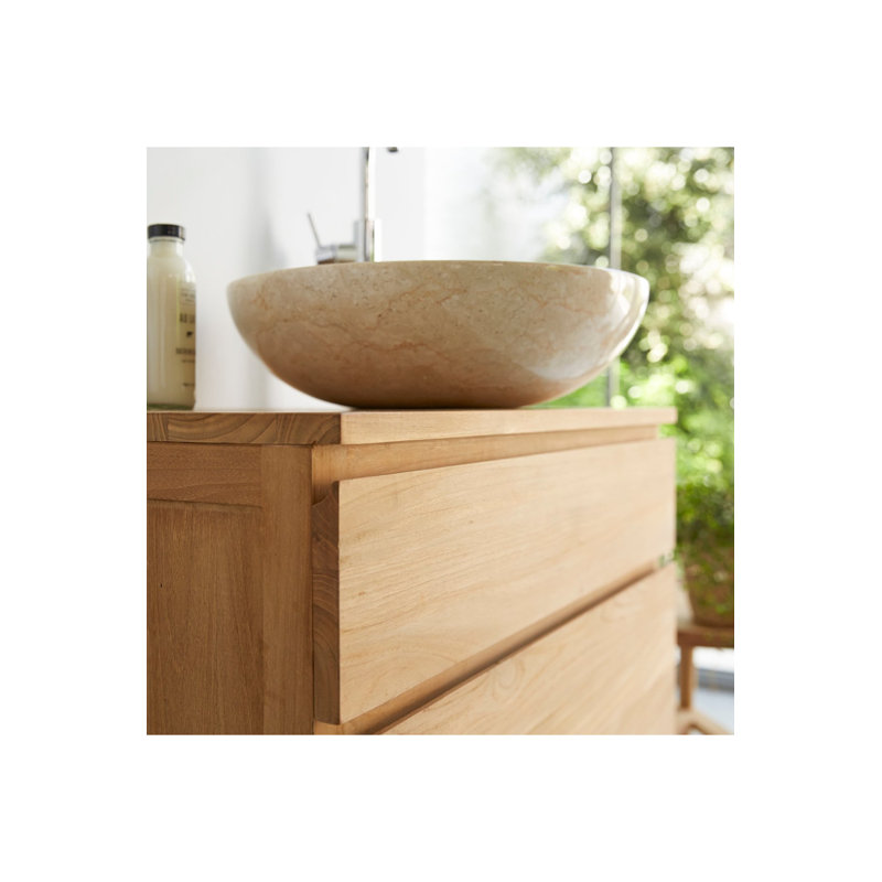 Tikamoon 31'' Single Bathroom Vanity with Solid Wood Top | Wayfair
