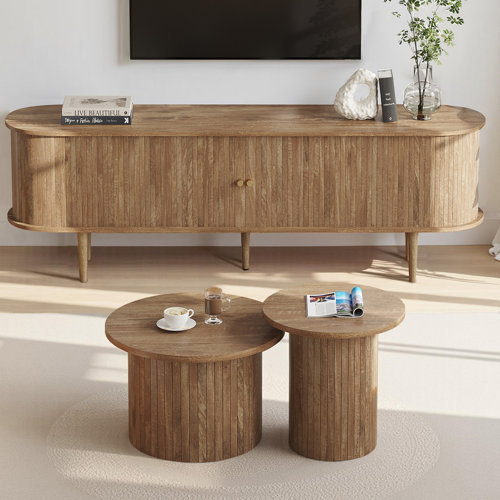 George Oliver 3-piece Mid Century Modern Living Room Table Set ...