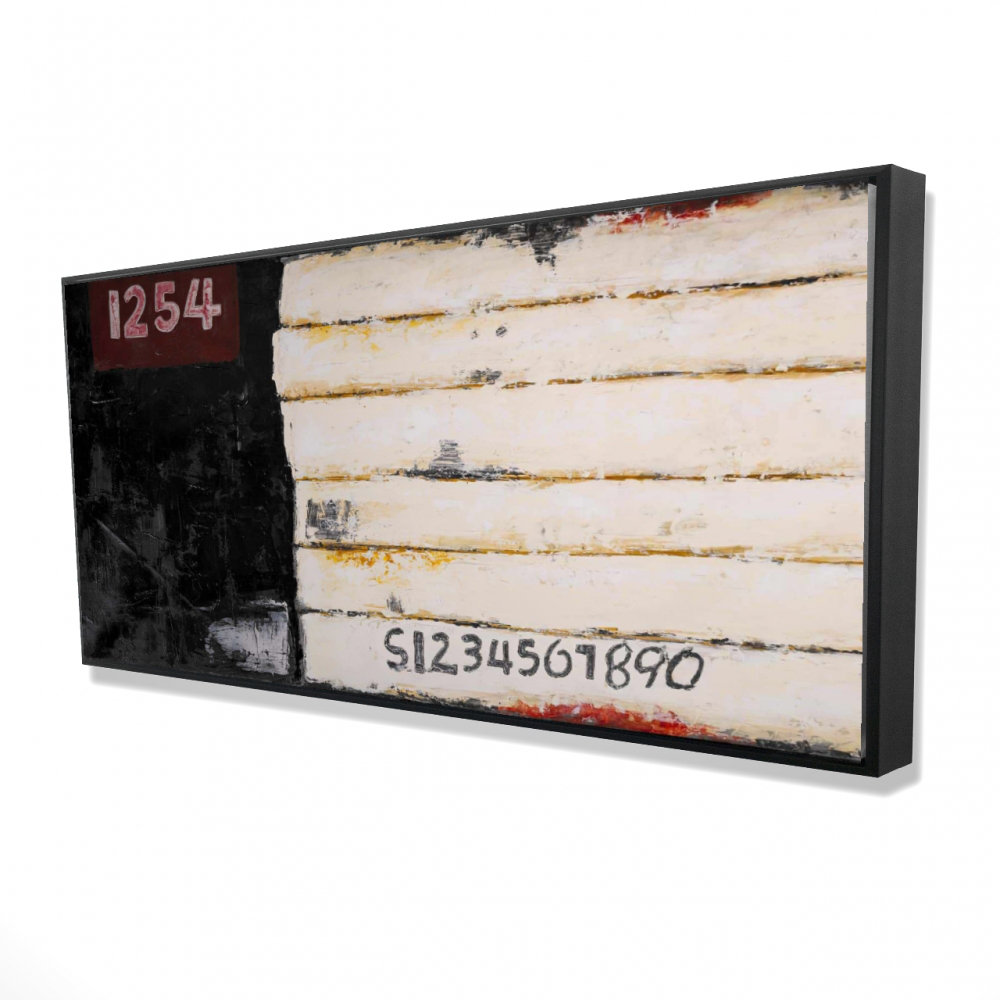 Rosalind Wheeler " Wooden Pallets Looking Art With Numbers " on Canvas ...