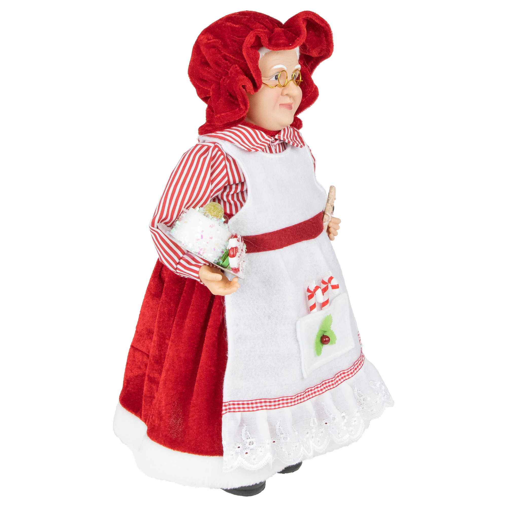 Northlight Seasonal 16" Chef Mrs Claus with Cake and Gingerbread Man ...