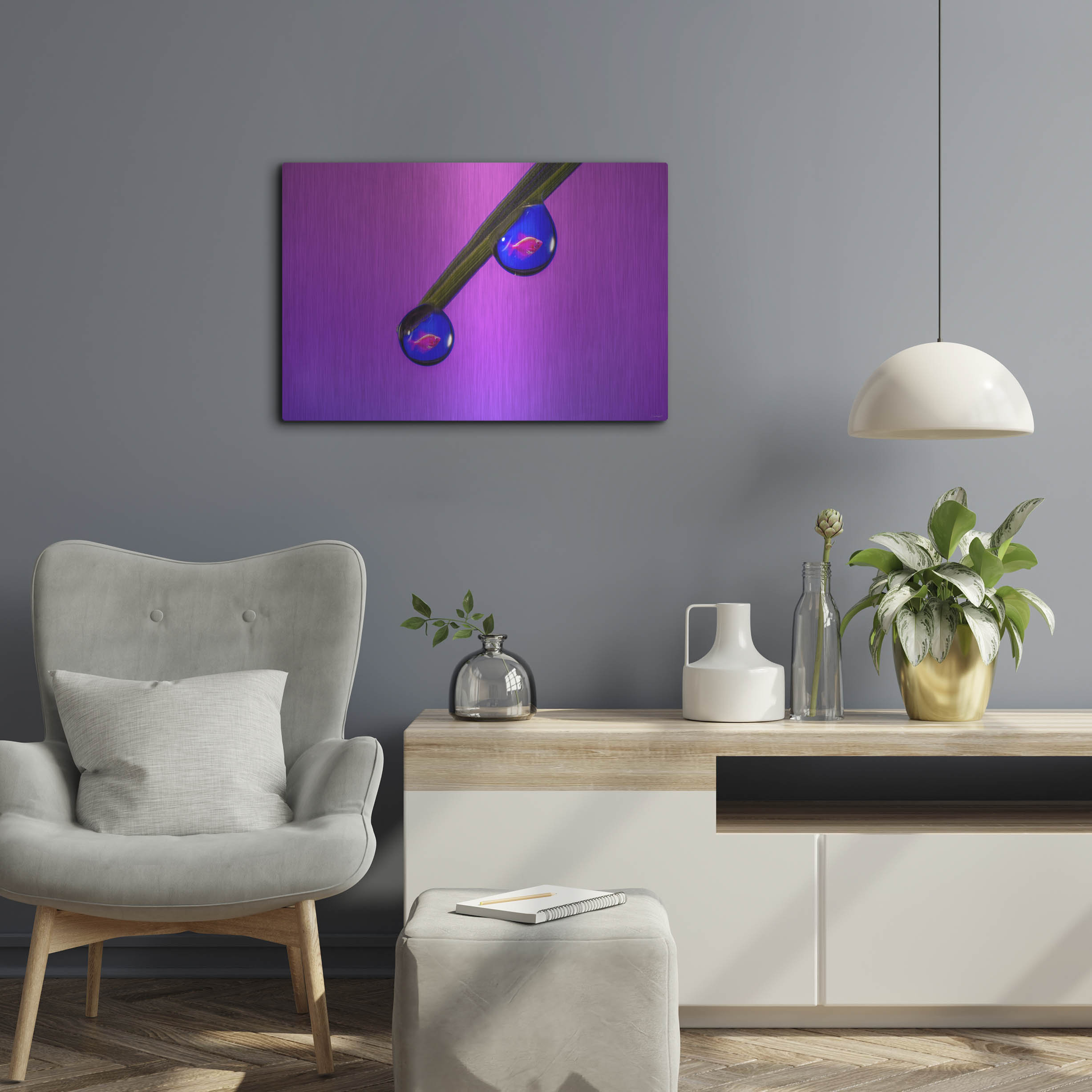 Lark Manor™ 'Glofish In A Drop 3' by Gordon Semmens Metal Wall Art ...