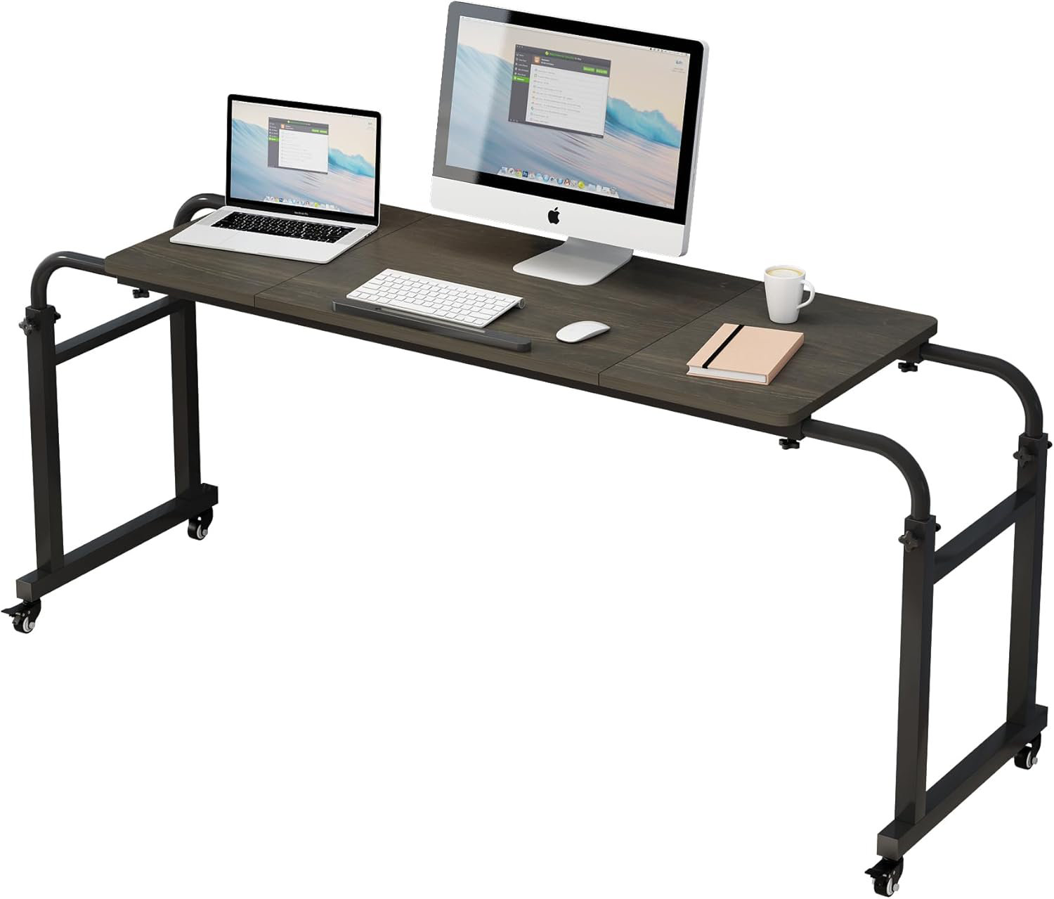 Latitude Run® Overbed Table With Wheels Overbed Desk Over Bed Desk King ...