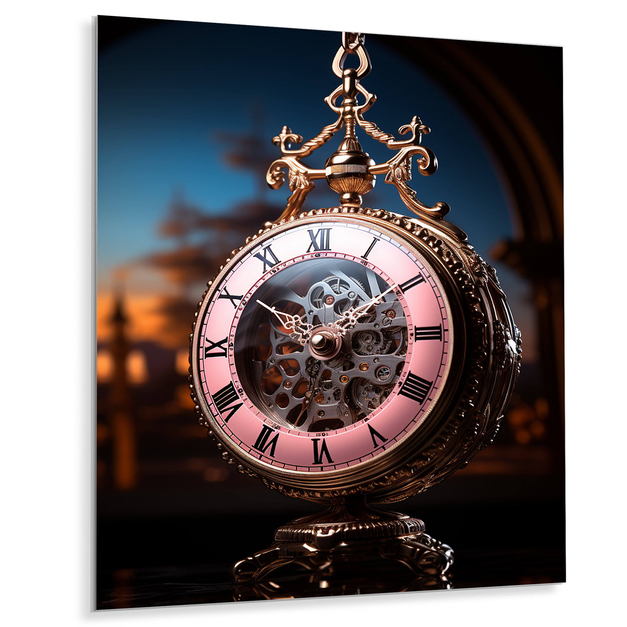 Winston Porter Clock Eternal Grace - Watches Metal Wall Art Prints ...