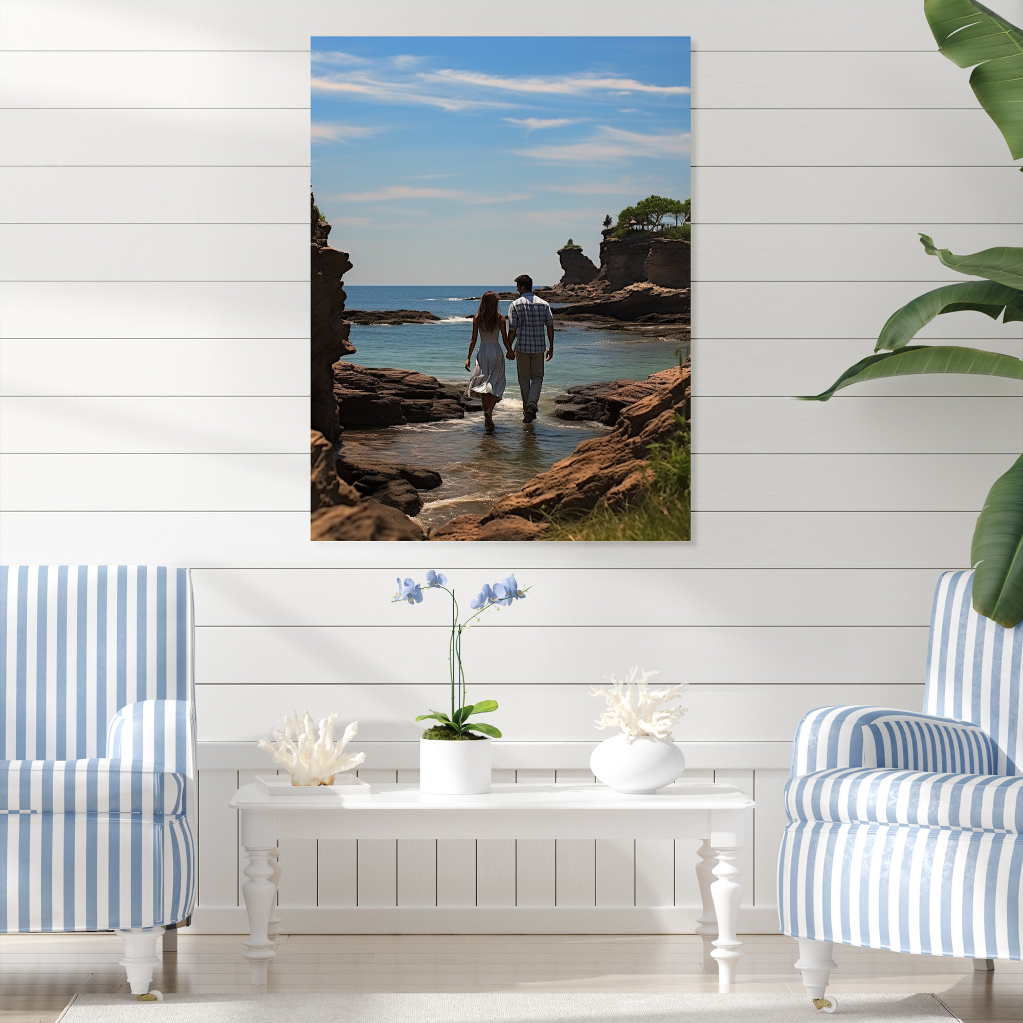 Dovecove Beach Photo Seaside Stroll I On Metal Print | Wayfair