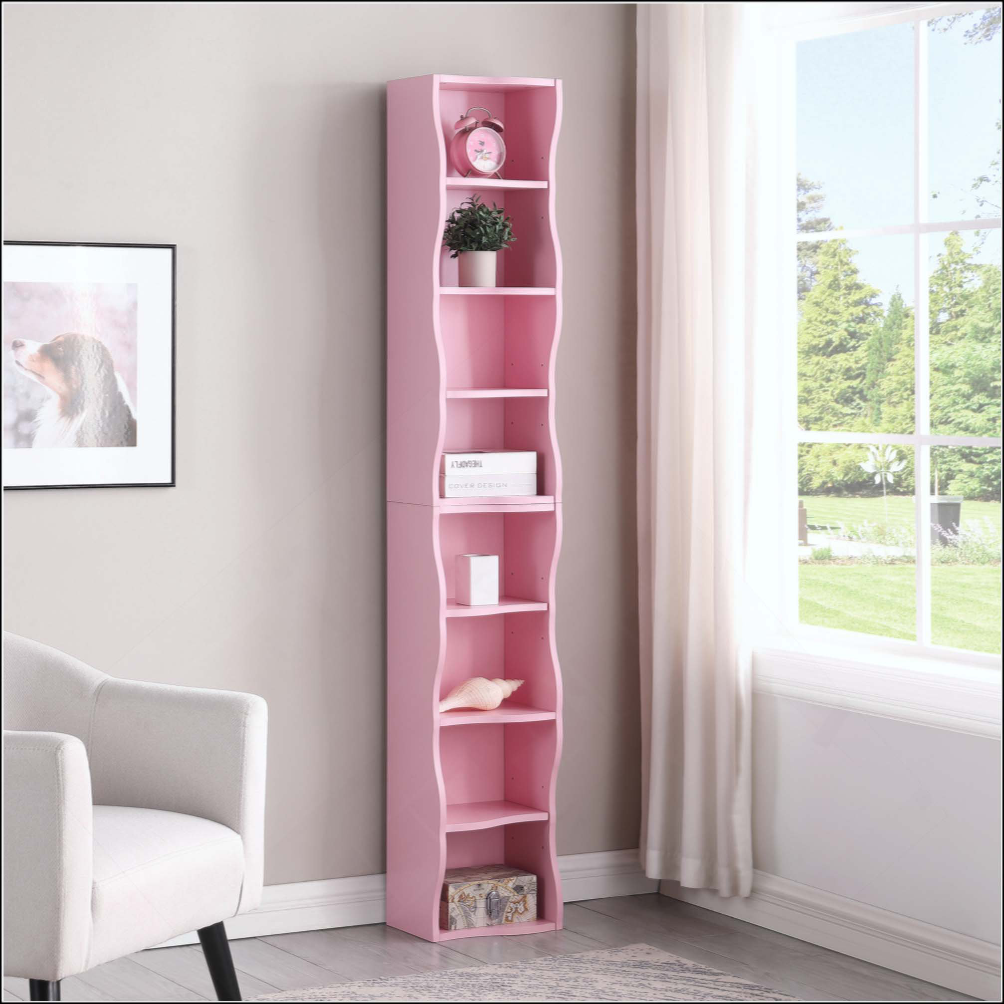 Wrought Studio 8-Layer Adjustable Shelf Ultra-Thin Bookshelf With A ...
