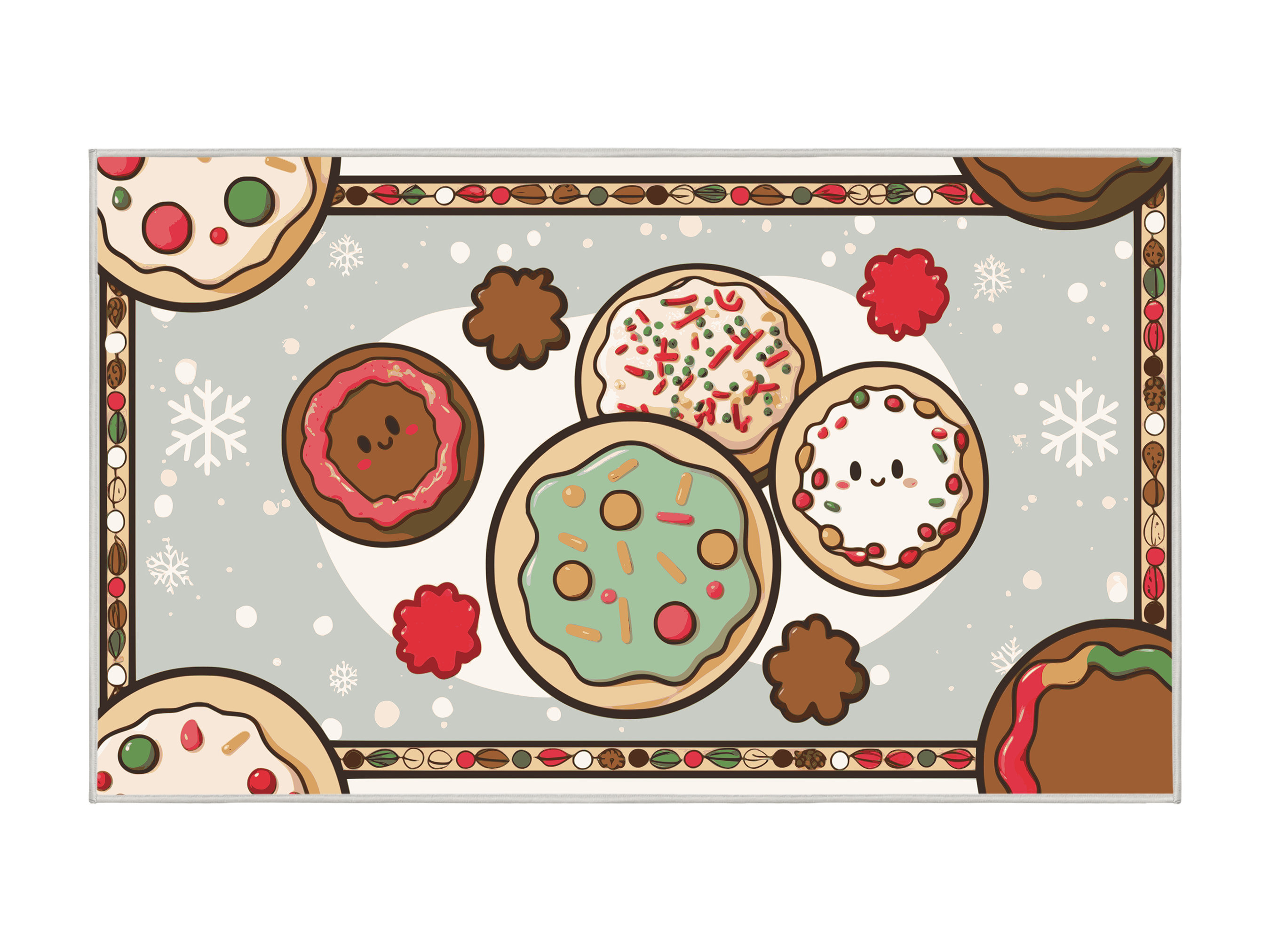 The Holiday Aisle® Cookies Holiday Rug | Wayfair