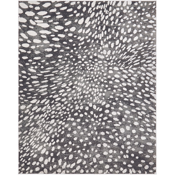 N Natori Animal Print Gray Area Rug & Reviews | Wayfair