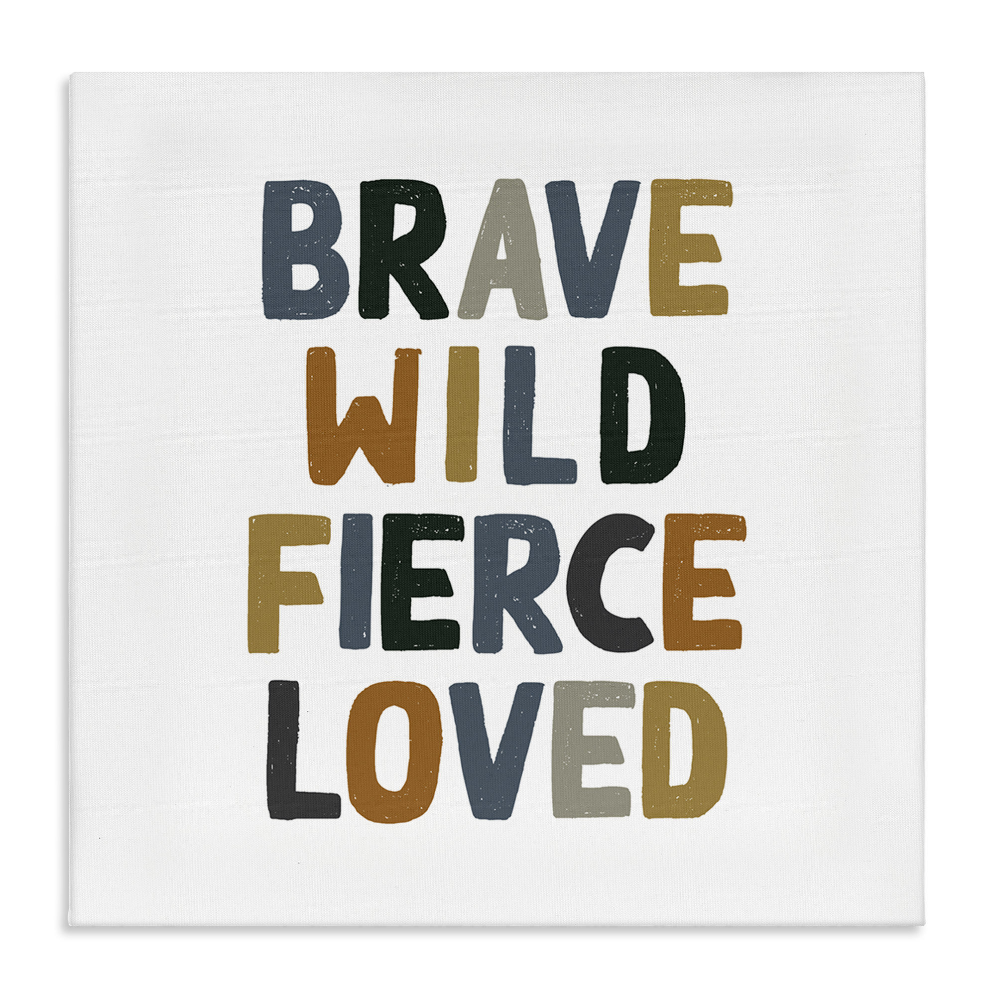 Stupell Industries Brave Wild Fierce Loved Inspirational Text Saying by ...