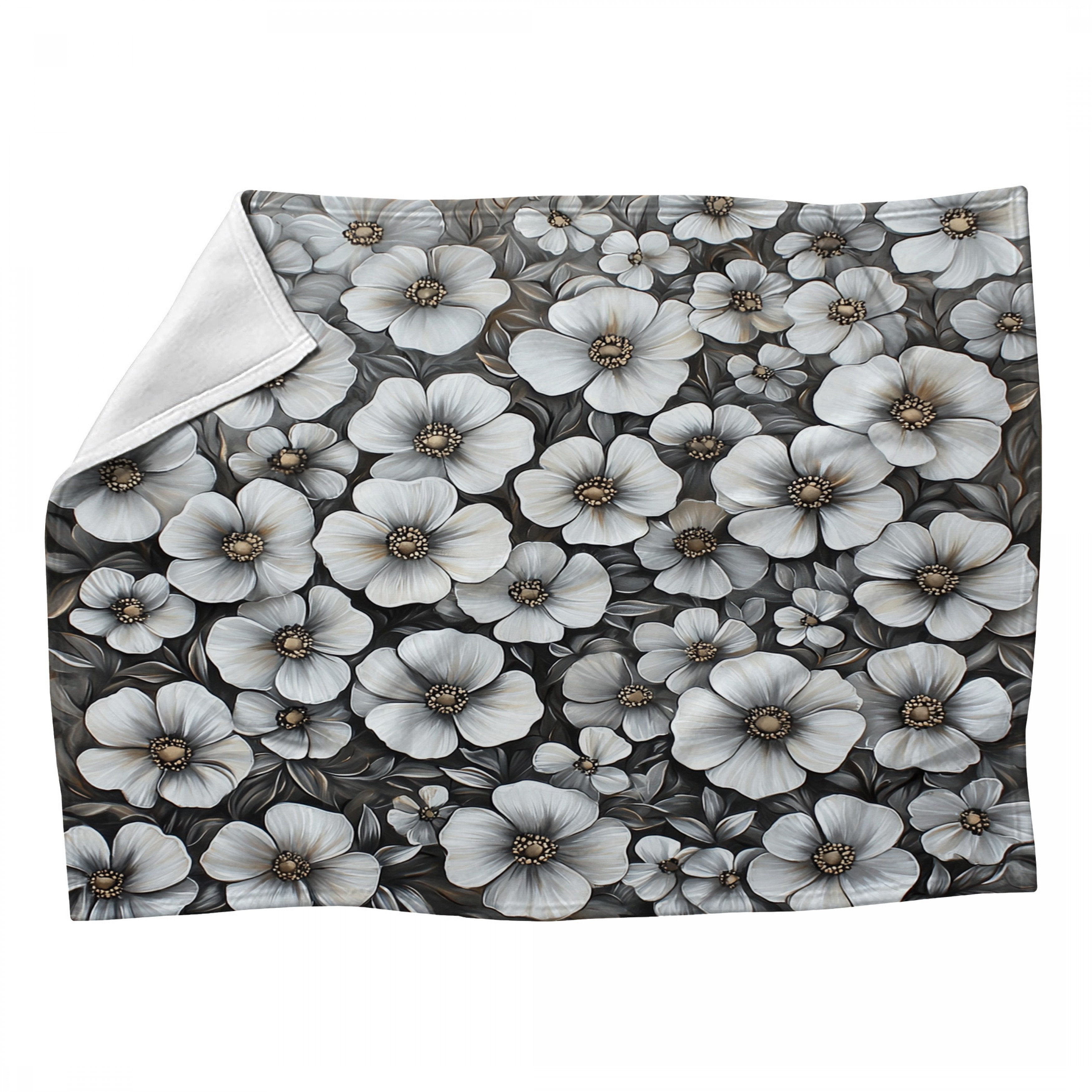 VisionDecor Floral Pattern Fleece Throw Blanket - Floral Throws for ...