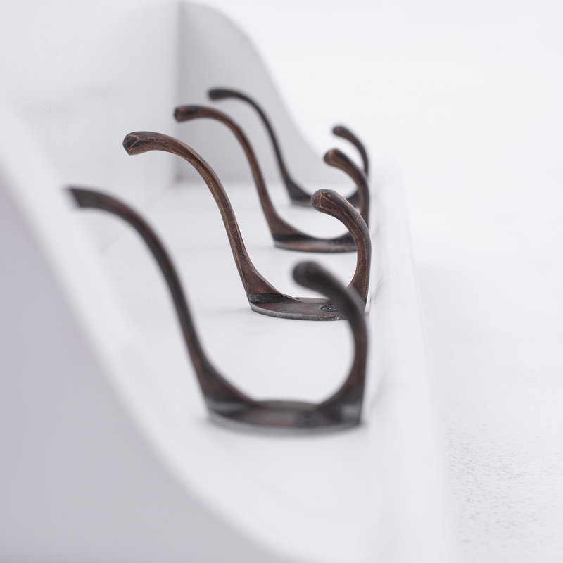 Lark Manor™ Angellique Solid Wood 4 - Hook Wall Mounted Coat Rack ...
