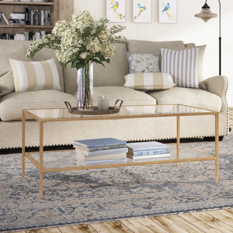 Canora Grey Letka 4 Legs Coffee Table with Storage & Reviews | Wayfair