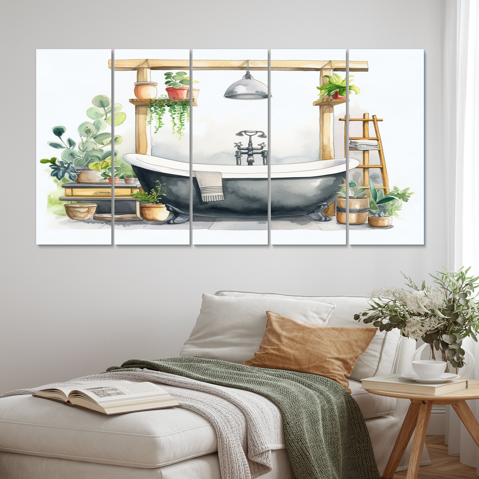 Lark Manor™ Natural Bathroom Decor XXIV - Bathroom Canvas Wall Art - 5 ...