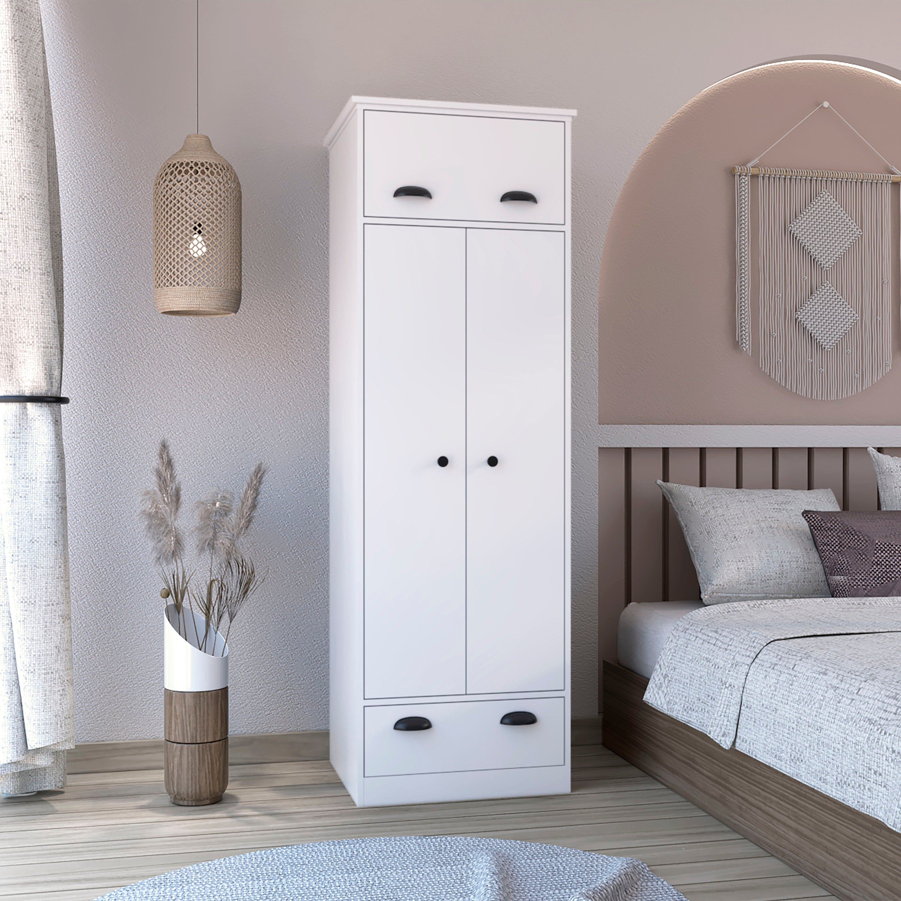 Latitude Run® Armoire Tifton avec tiroir à charnières, poignées ...