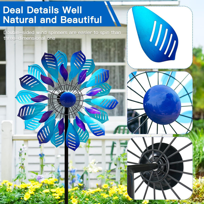 Arlmont & Co. Outdoor Metal Garden Decorative Wind Spinners | Wayfair