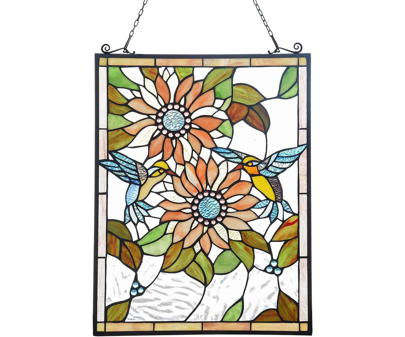 Red Barrel Studio® Stained Glass Panels Window Hangings Traditional Art ...