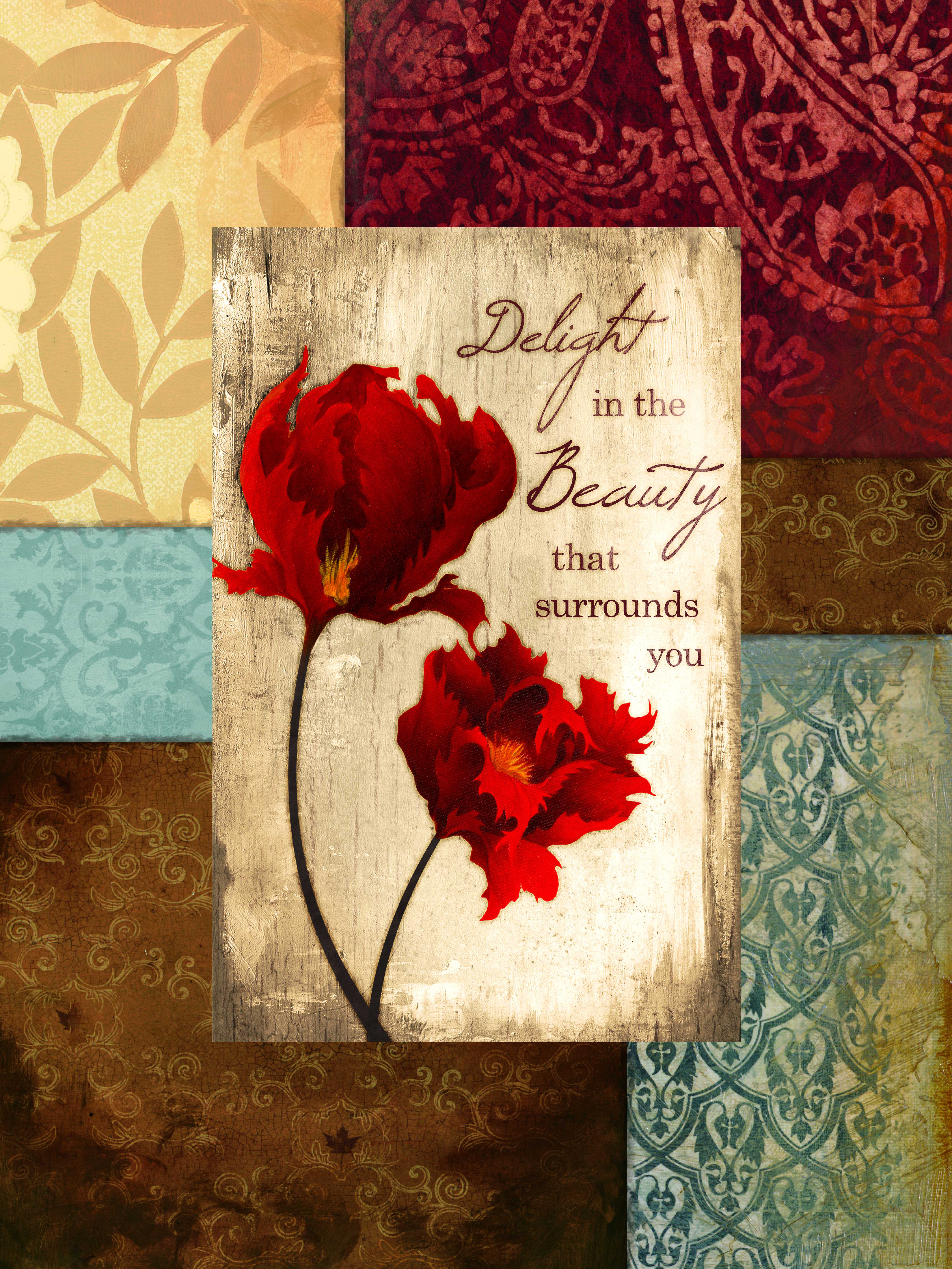 Trinx Delight in the Beauty Flowers - Wrapped Canvas Print | Wayfair