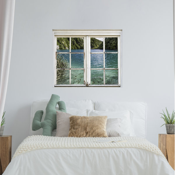 Union Rustic Wandtattoo Horizontaler See mit Fisch | Wayfair.de