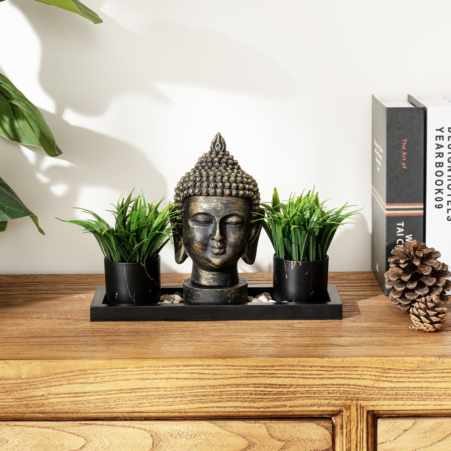 Bungalow Rose Lawenda Decorative Buddha Sculpture Home Decor Plant ...