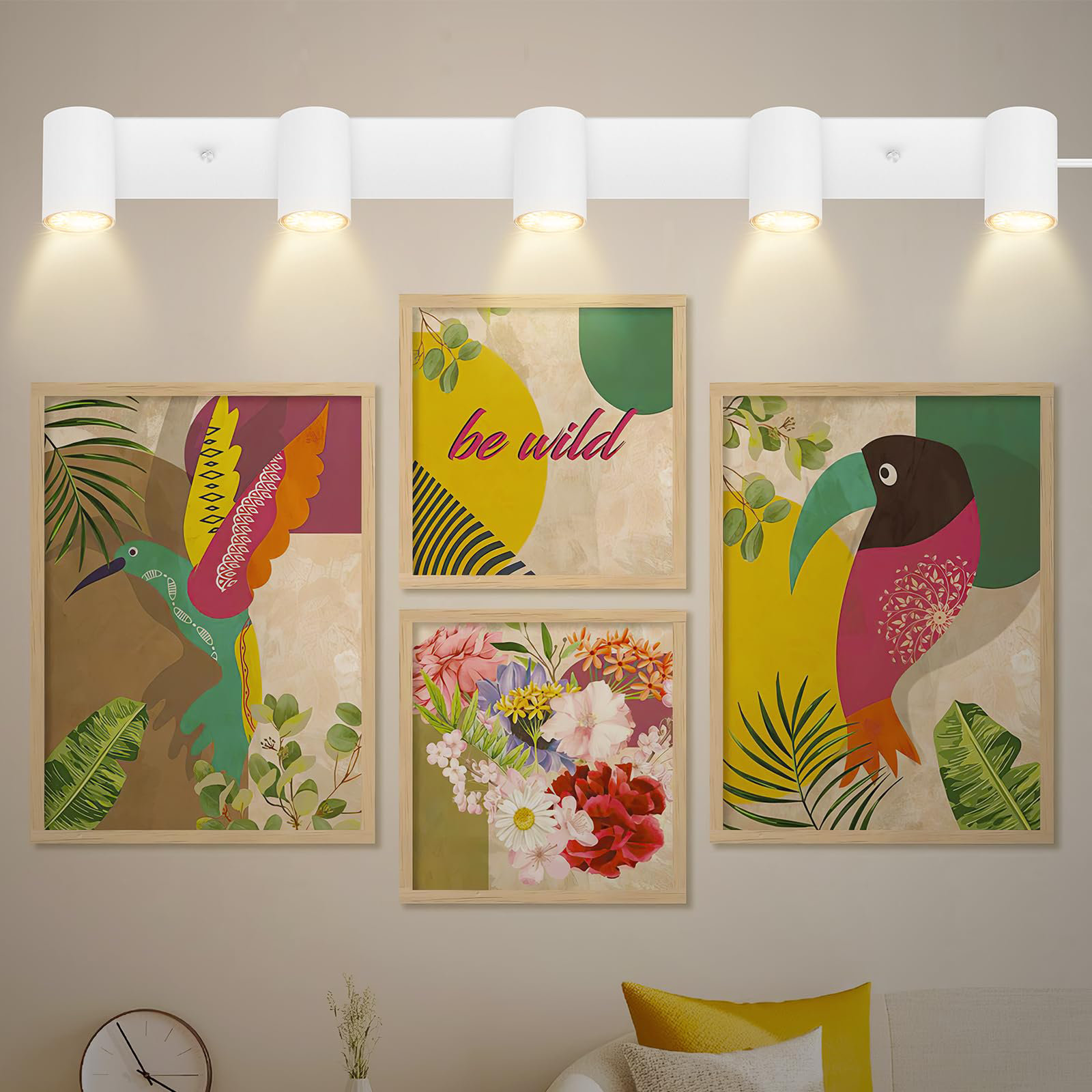 ZINOGI Plug-In 5-Light Track Lighting Kit with 15FT Cord | Wayfair